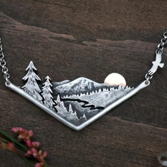 Jewelry | New Mountain Landscape Necklace Nature Unisex | Poshmark